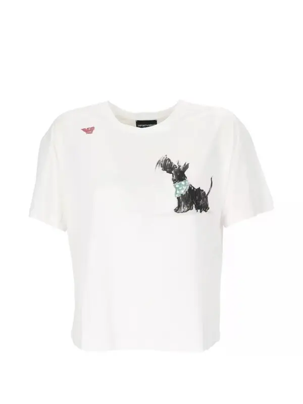 Emporio Armani Printed Dog T-shirt - White