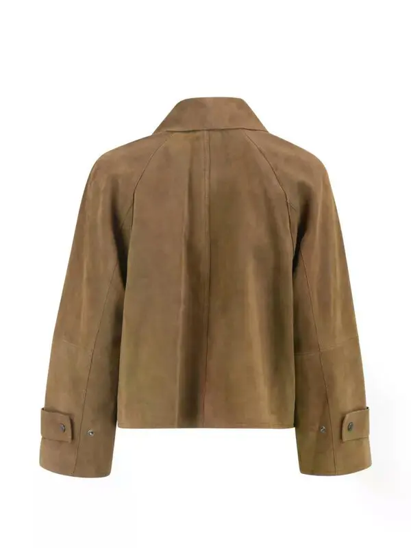 Max Mara Suede Raglan-sleeve Jacket