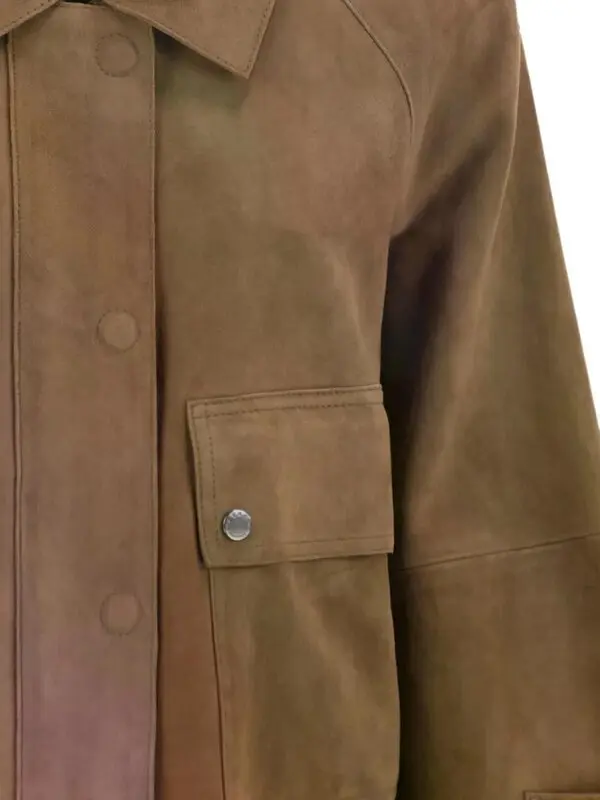 Max Mara Suede Raglan-sleeve Jacket