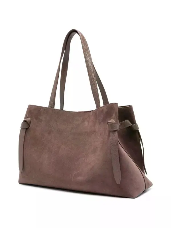 Yuzefi Gyoza Suede Knotted-strap Tote Bag