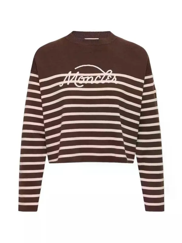 Moncler Striped Logo-embroidered Sweater