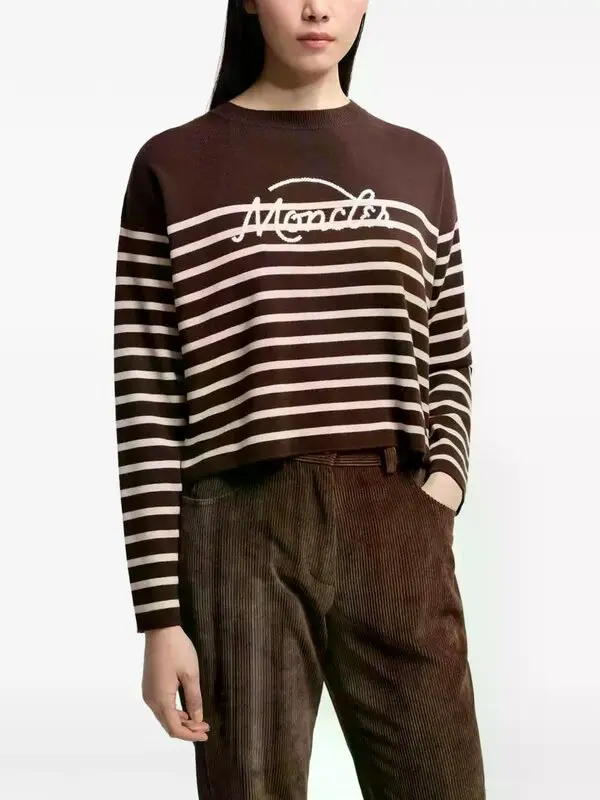 Moncler Striped Logo-embroidered Sweater