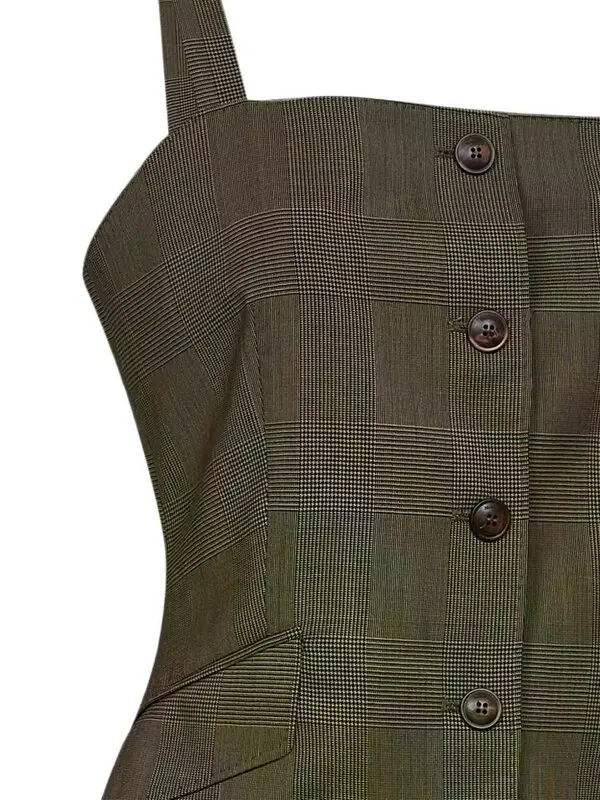 Max Mara Glen Checked Wool Top
