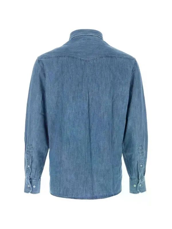 Brunello Cucinelli Western-style Press-stud Shirt - Blue