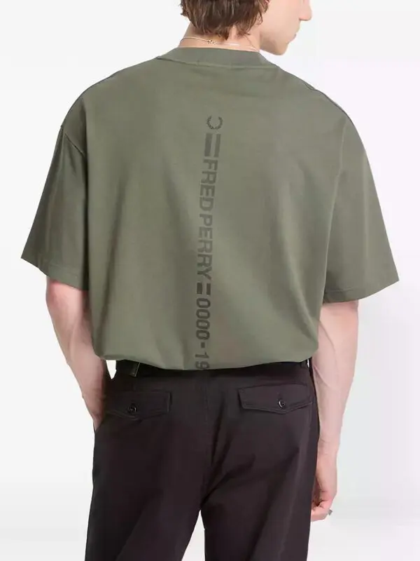 Fred Perry Glitch Logo-embroidered T-shirt