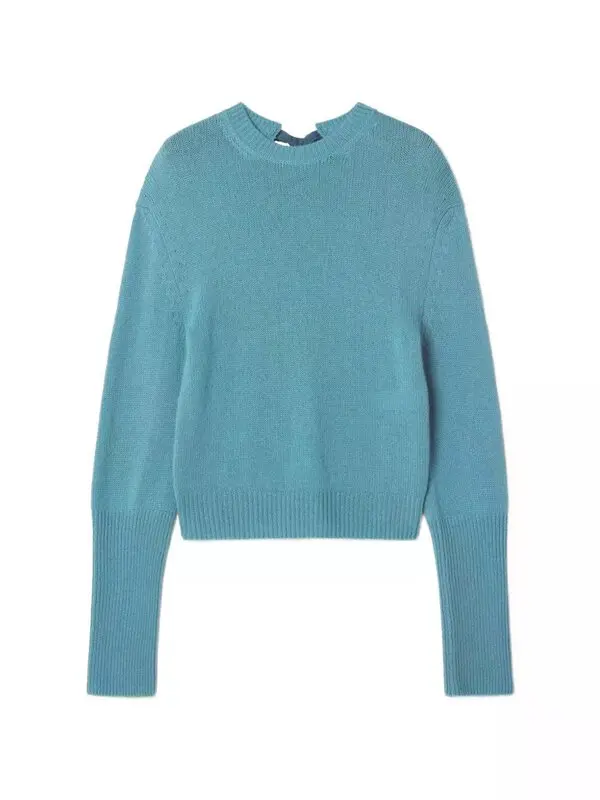 LANVIN Cashmere Sweater With Bow Detail - Blue