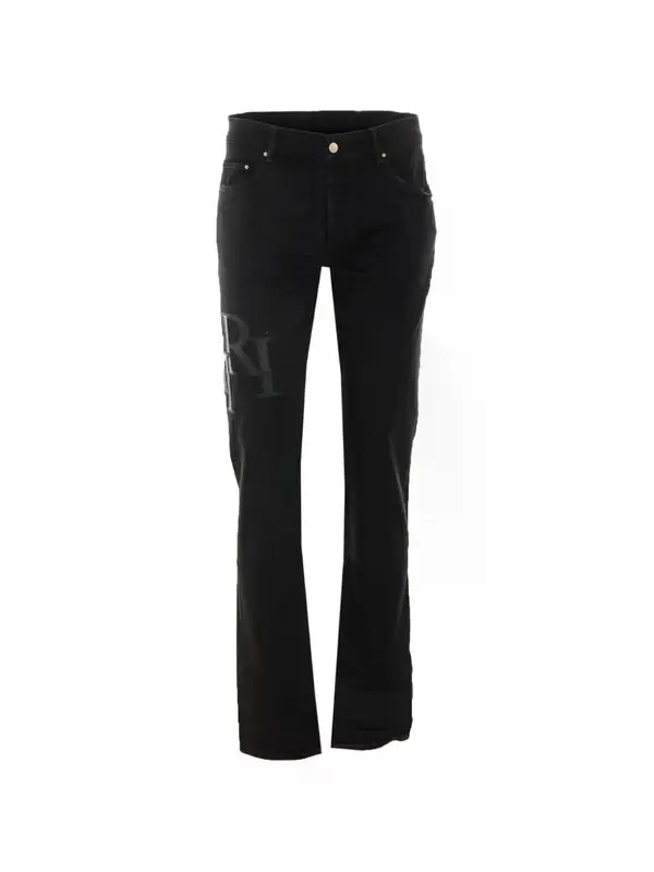 Amiri Logo-patch Waxed Jeans