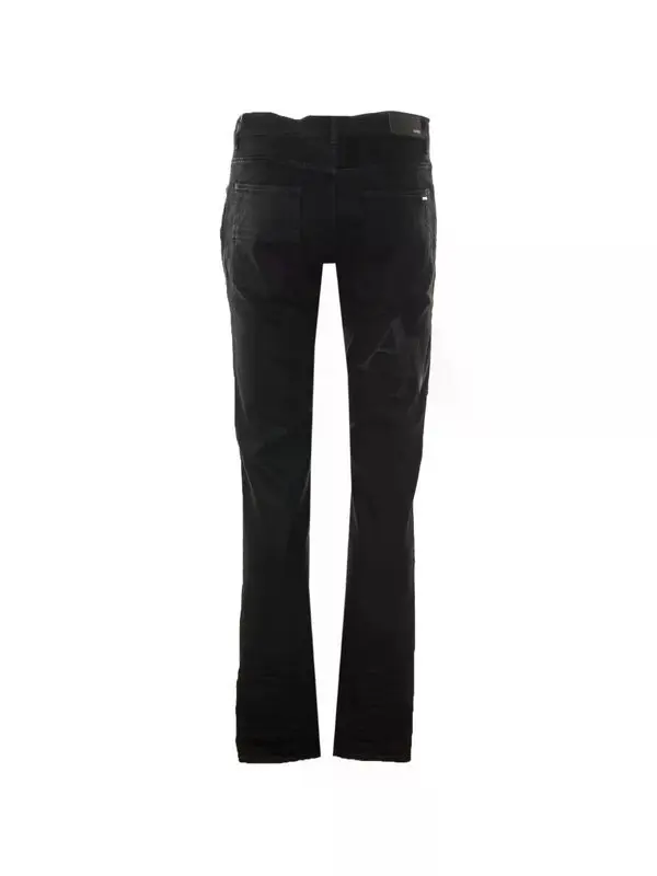 Amiri Logo-patch Waxed Jeans