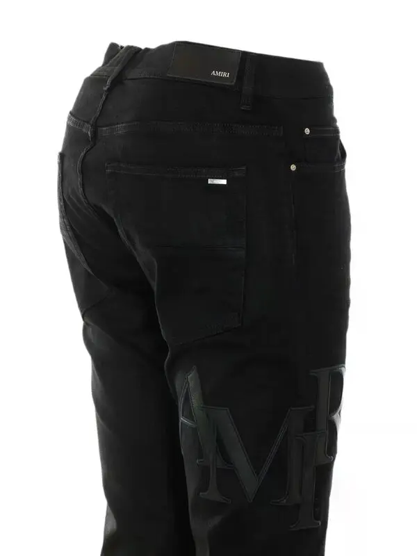 Amiri Logo-patch Waxed Jeans
