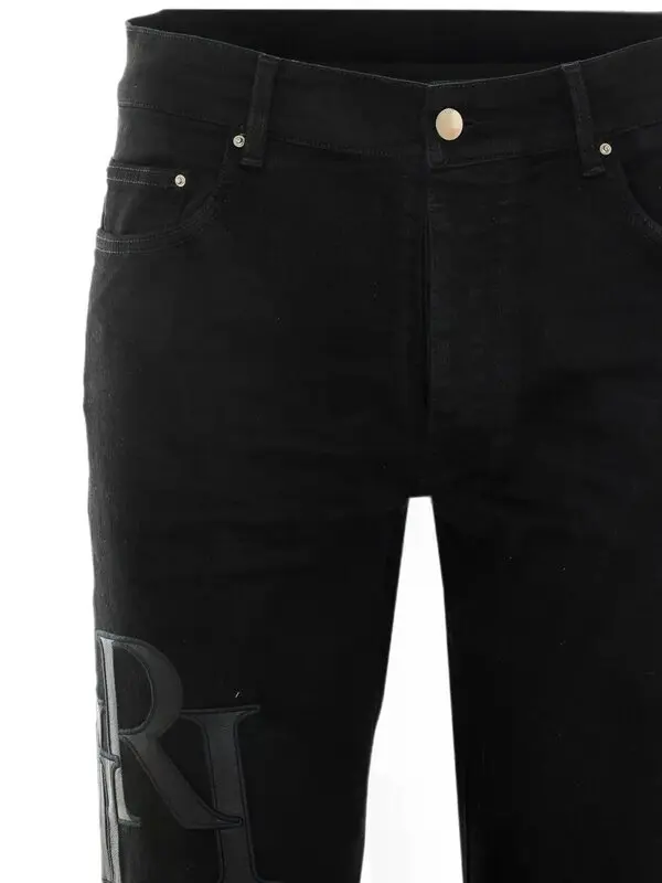 Amiri Logo-patch Waxed Jeans