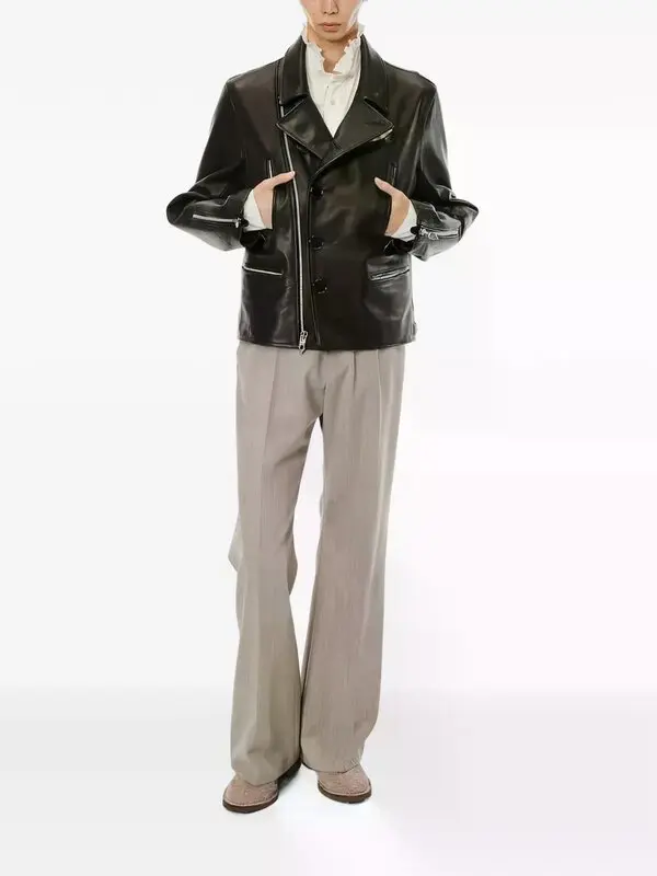 MASU Pleated Straight-leg Trousers
