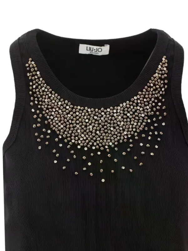Liu Jo Strass-embellished Ribbed Top