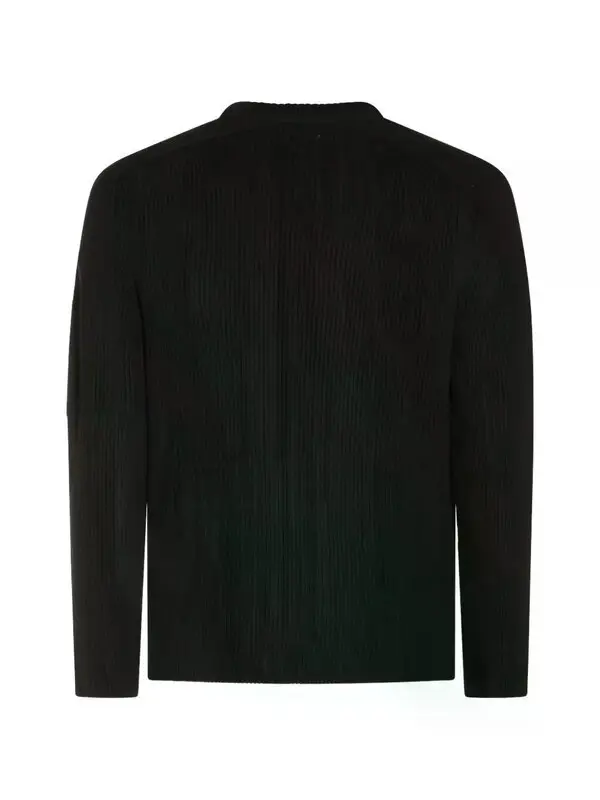 C.P. COMPANY Ribbed-knit Lens Detail Sweater - Black