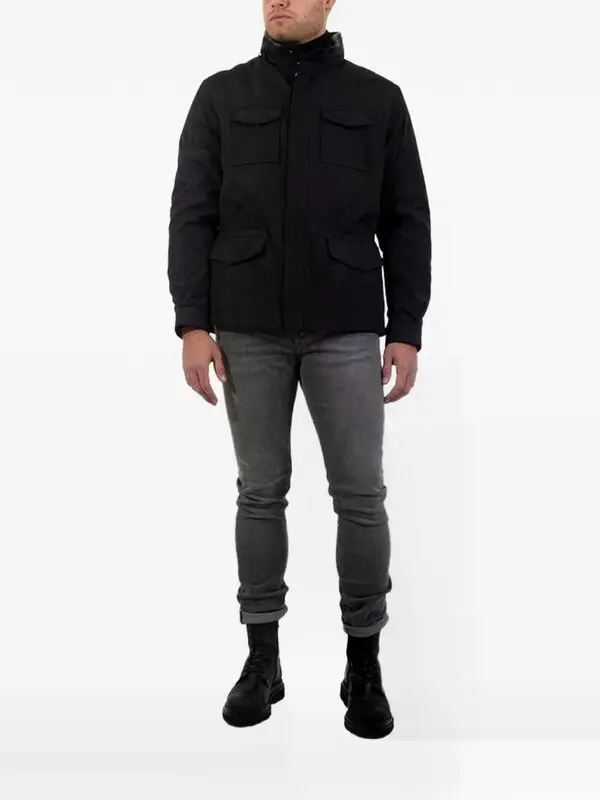 POCHE PARIS Faux-fur Trim Field Jacket