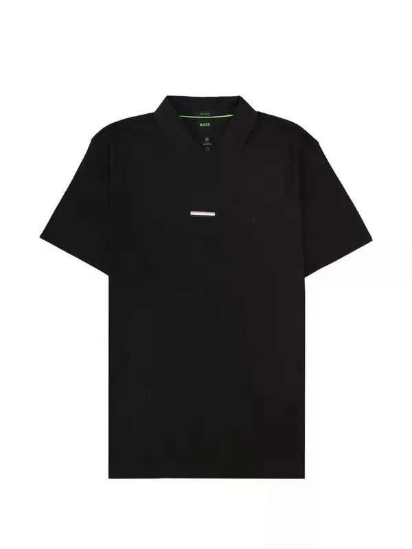 Hugo Boss Logo-print Short-sleeve Polo Shirt - Black