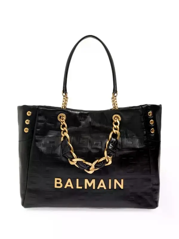 Balmain Monogram-embossed Tote Bag