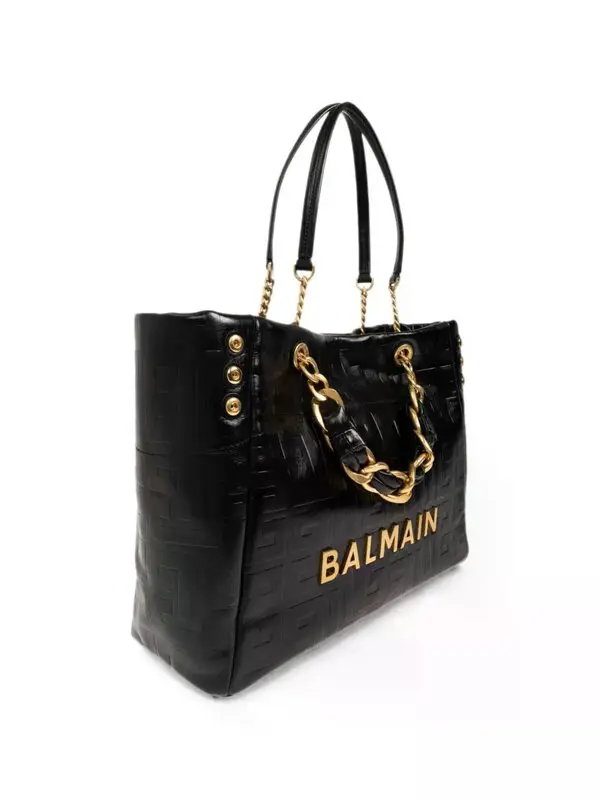 Balmain Monogram-embossed Tote Bag