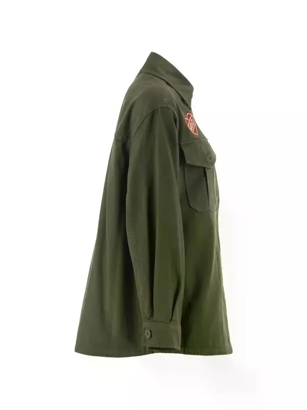 Max Mara Embroidered-patch Cotton Jacket
