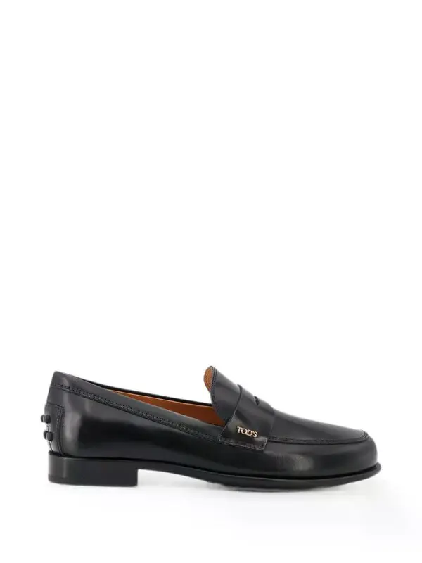 TOD'S Gommino Leather Loafers - Black