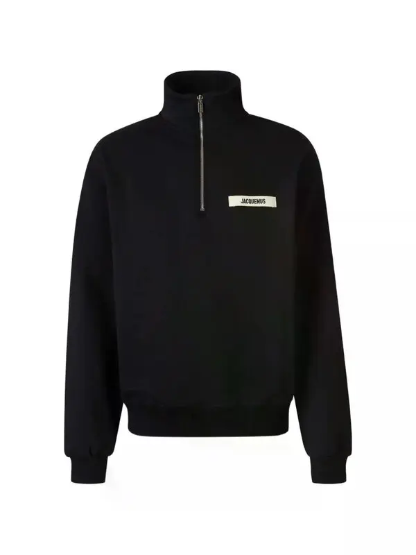 Jacquemus Logo-patch Quarter-zip Sweater