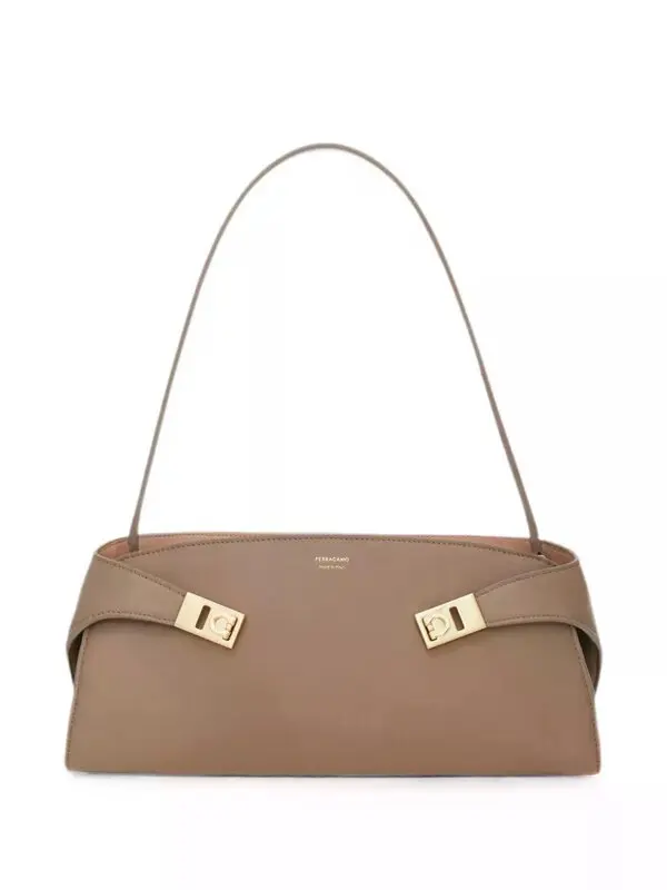 FERRAGAMO Gancini Leather Shoulder Bag