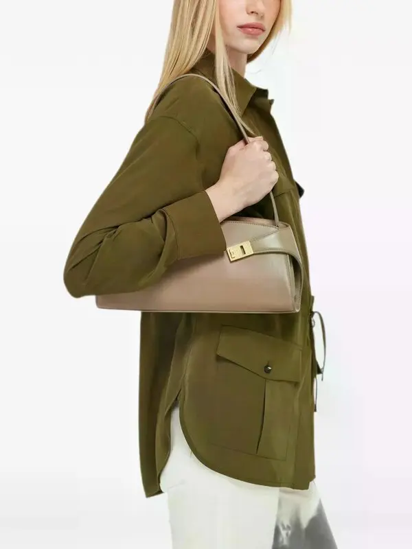 FERRAGAMO Gancini Leather Shoulder Bag