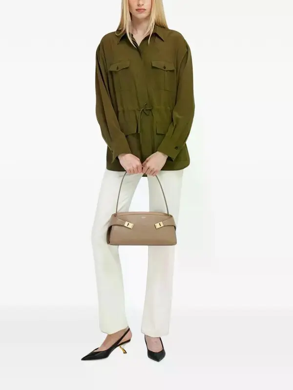 FERRAGAMO Gancini Leather Shoulder Bag