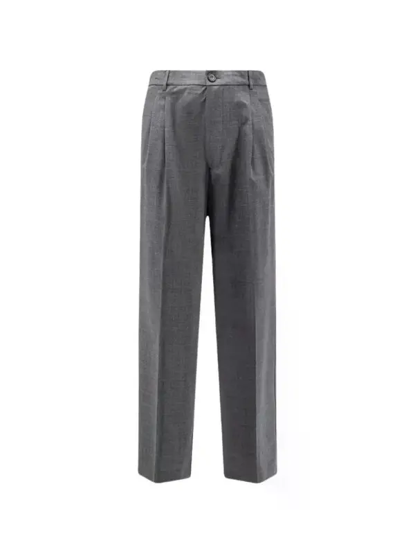 AMARANTO Pleated Straight-leg Trousers