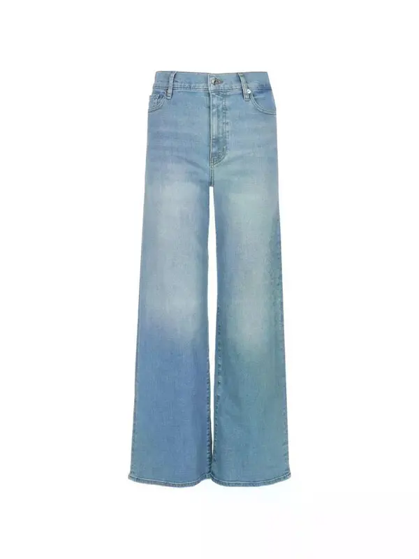 FRAME Le Slim Faded Wide-leg Jeans - Blue