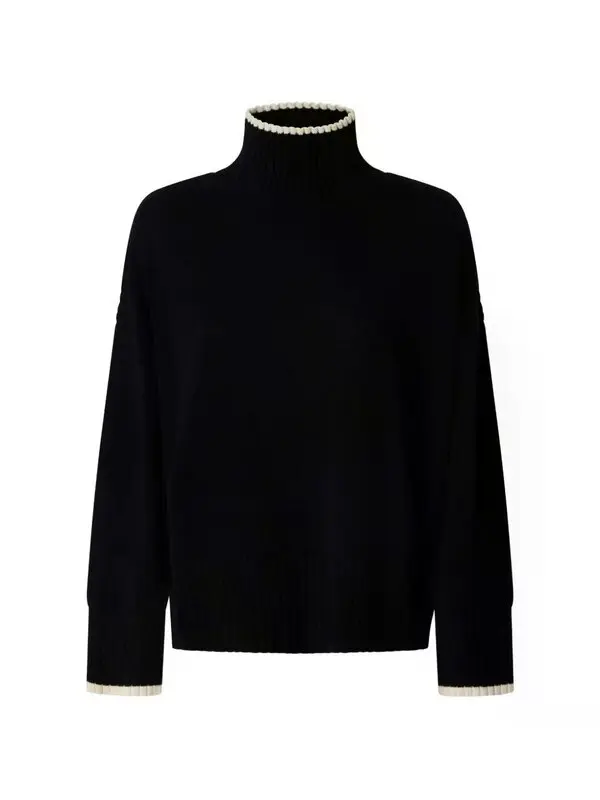 Pinko Contrast-trim Roll-neck Sweater