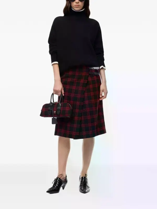 Pinko Contrast Trim Roll Neck Sweater - Black
