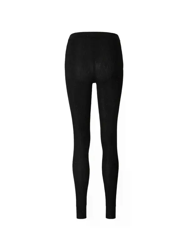 TOM FORD Sequin-embellished Ribbed Knit Trousers - Black