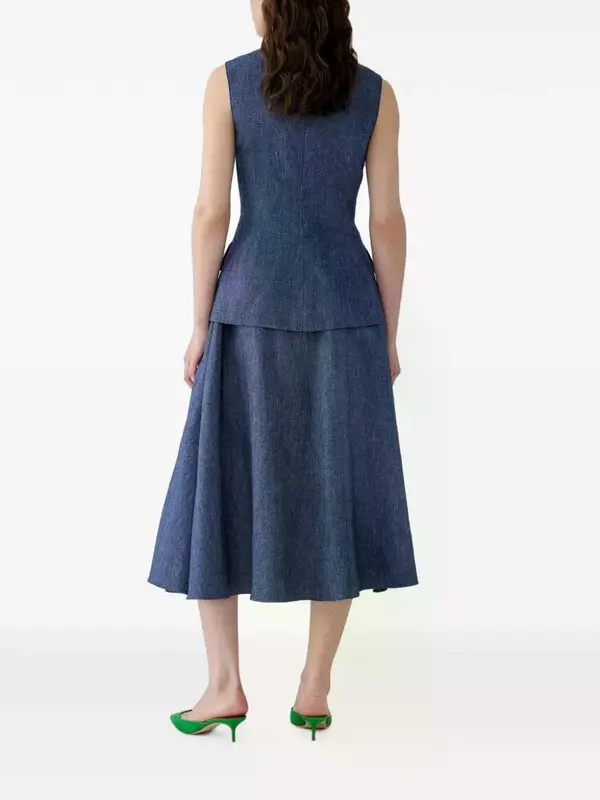 Carolina Herrera Buttoned Peplum Top