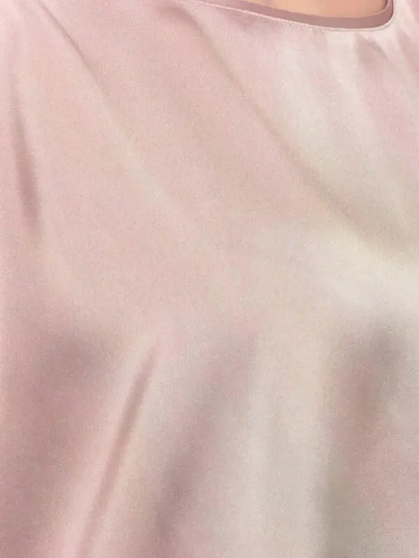 EMME Satin-finish Short-sleeved Blouse