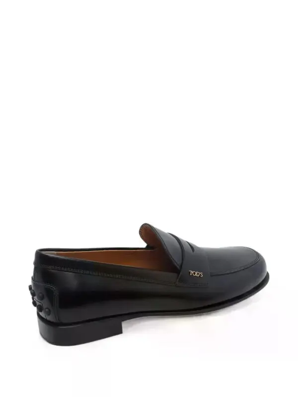 TOD'S Logo-plaque Leather Loafers