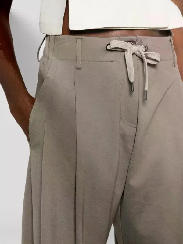 Brunello Cucinelli Drawstring Pleated Trousers