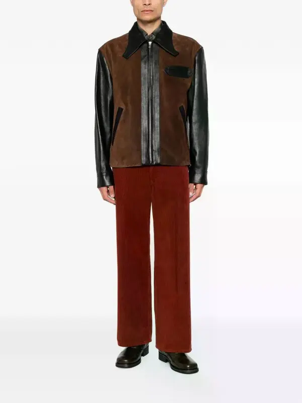 Marni Panelled Zipped Leather Jacket