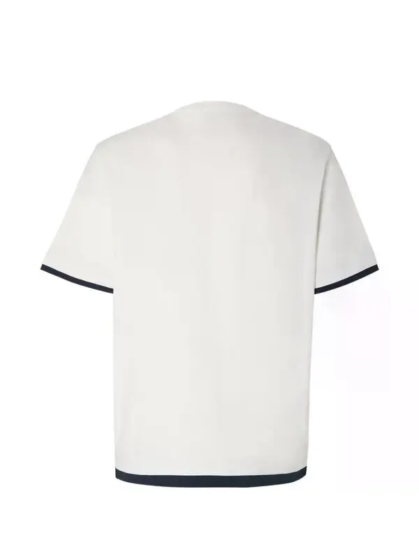 Fendi Logo-embroidered Contrast-trim T-shirt