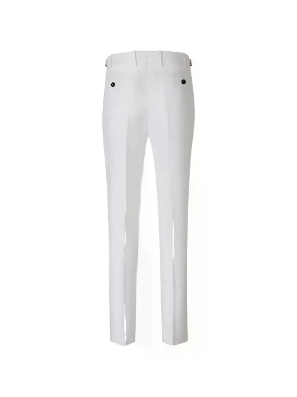 BERWICH Pleated Side-adjuster Trousers - White
