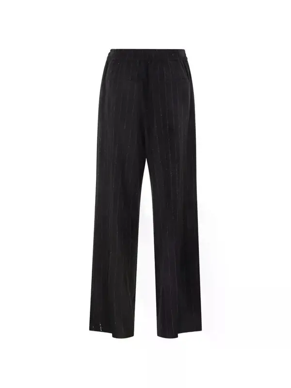 Brunello Cucinelli Pinstripe Sequin-embellished Trousers