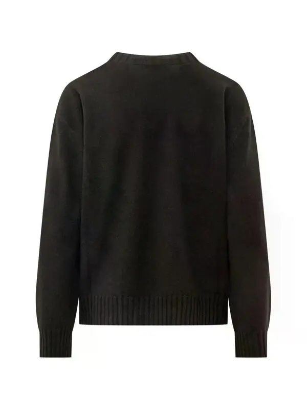 Fabiana Filippi Embellished Ribbed Crew Neck Sweater - Black