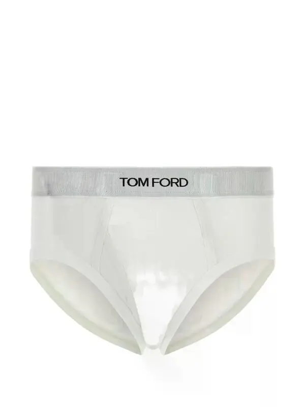 TOM FORD Logo-waistband Briefs - White