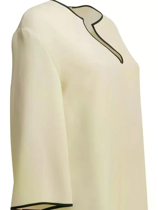 Valentino Garavani Contrast-trim Silk Blouse