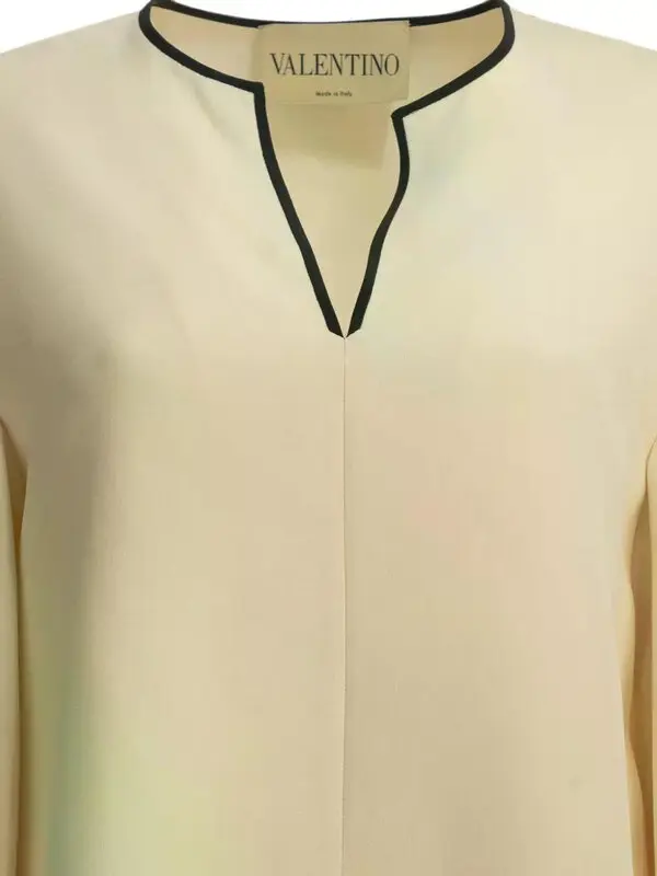 Valentino Garavani Contrast-trim Silk Blouse