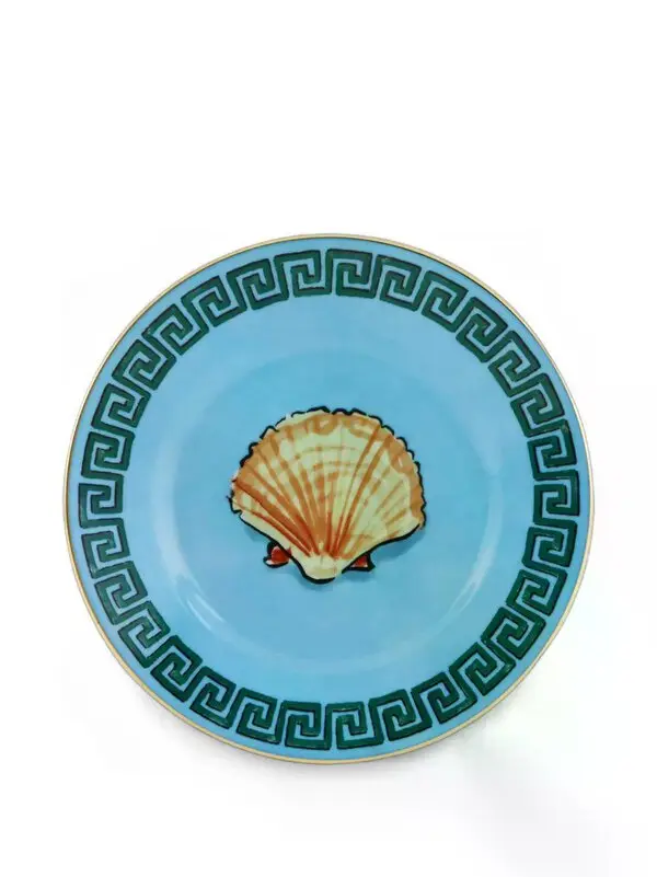 GINORI 1735 X Luke Edward Hall Il Viaggio Di Nettuno Bread Plate - Blue