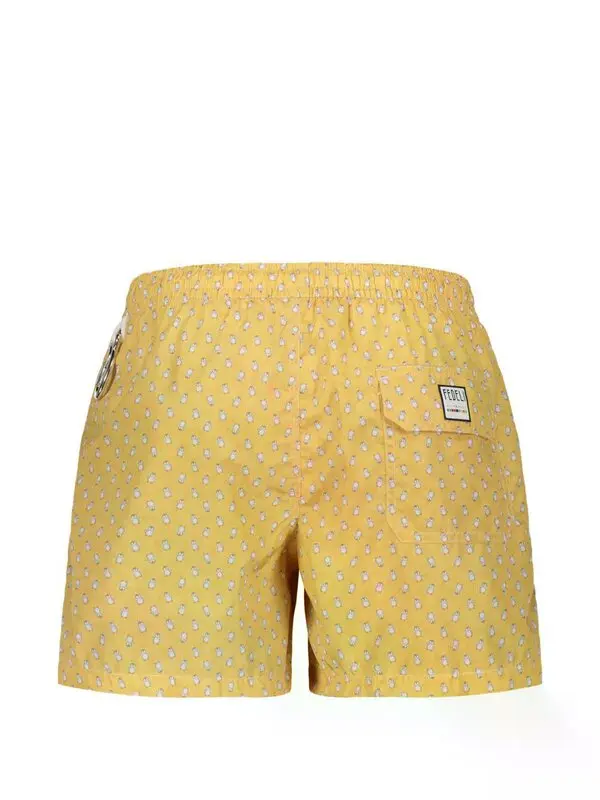 Fedeli Graphic-print Drawstring Swim Shorts