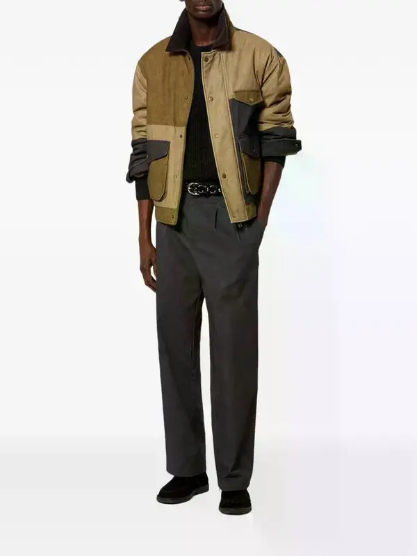 MARANT Relaxed Straight Fit Cotton Pants - Grey