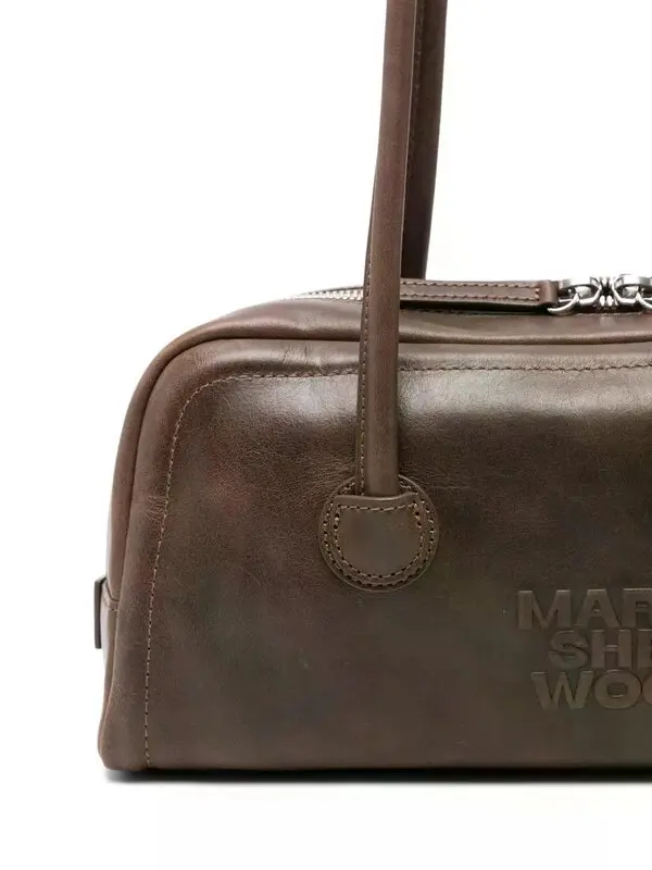 MARGESHERWOOD Debossed Logo Leather Shoulder Bag