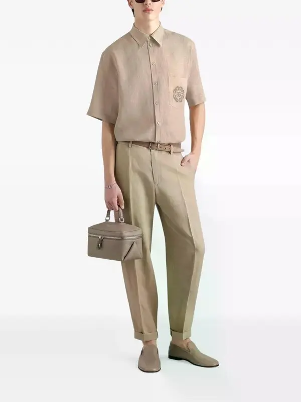 Dolce & Gabbana Linen Trousers - Neutrals