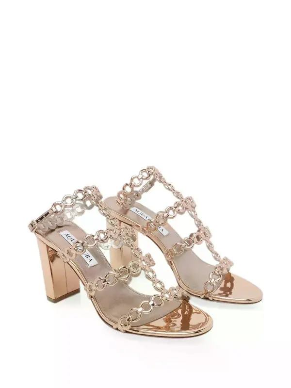 AQUAZZURA Infinity Chain Heeled Sandals